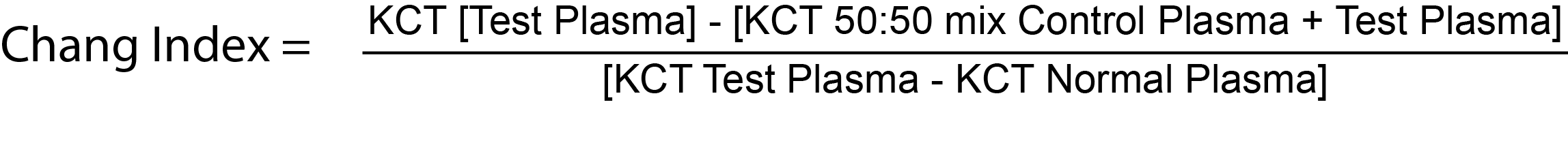 Kaolin Clotting Time [KCT]